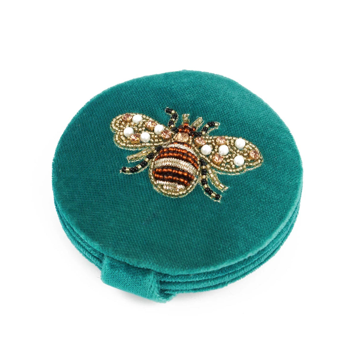My Doris Teal Golden Bee Compact Mirror – Jewella